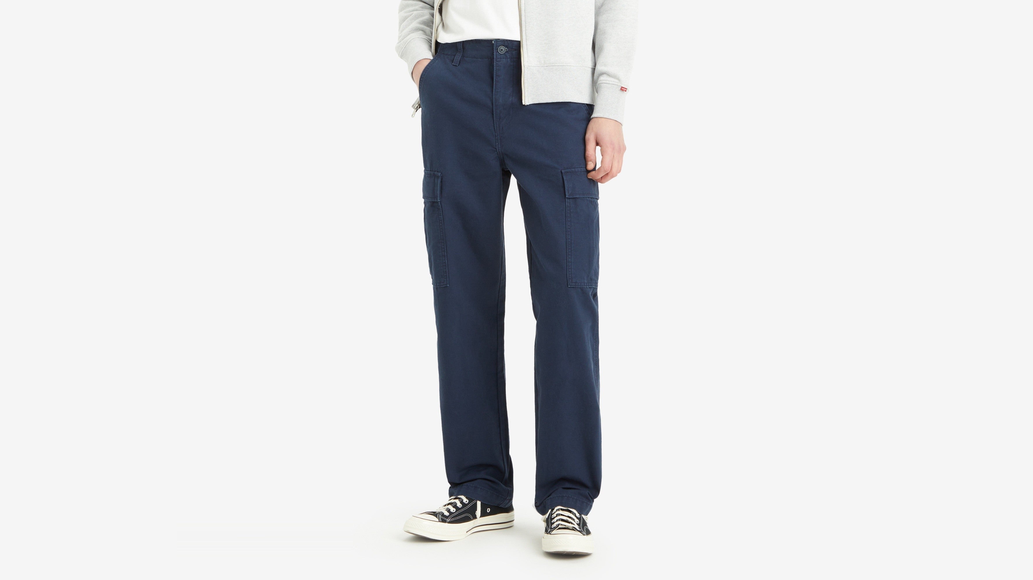 Levis® Mens XX Cargo Straight Pants - Navy Blazer Non-Stretch Canvas ...