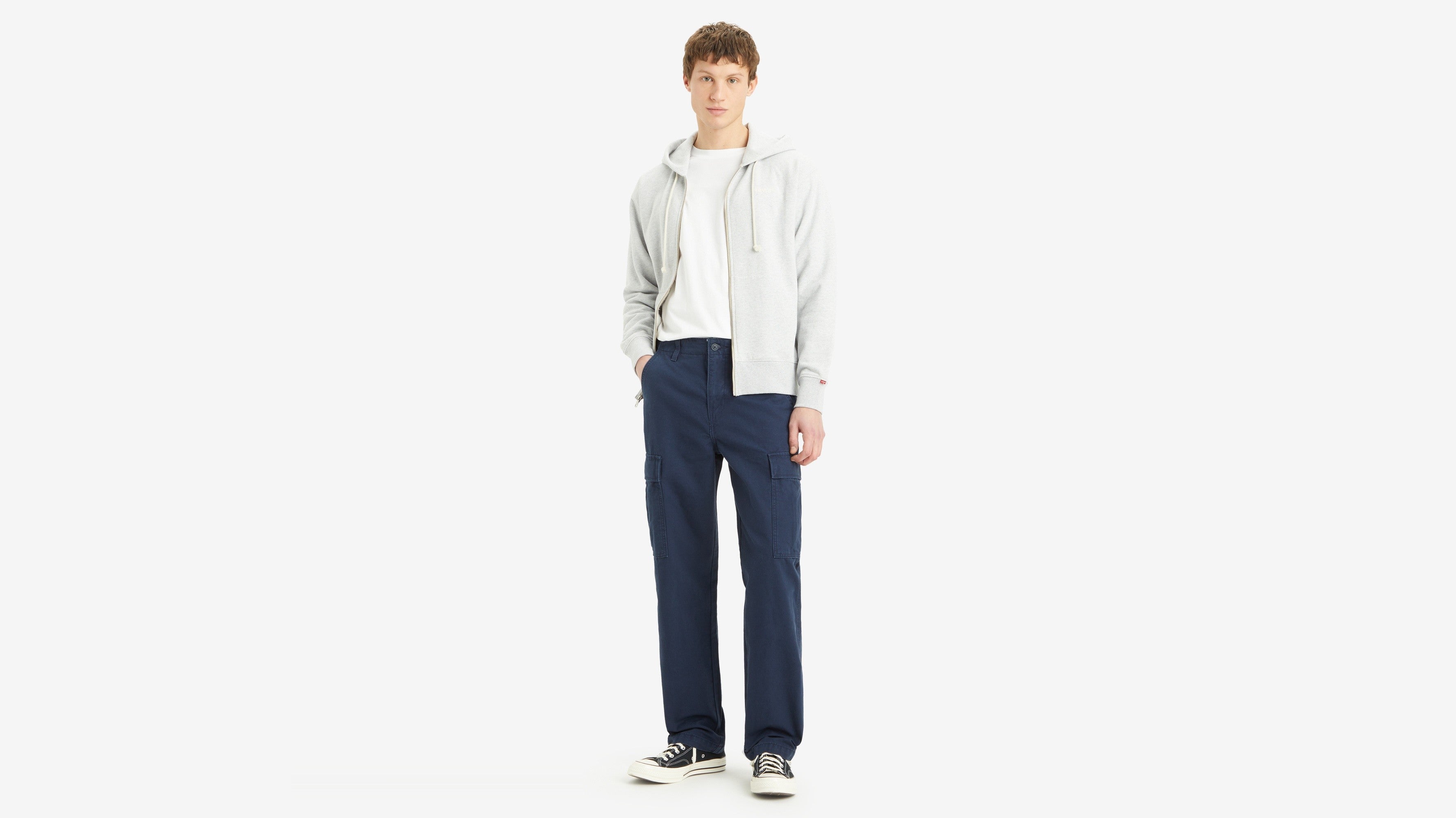 Levis® Mens XX Cargo Straight Pants - Navy Blazer Non-Stretch Canvas ...
