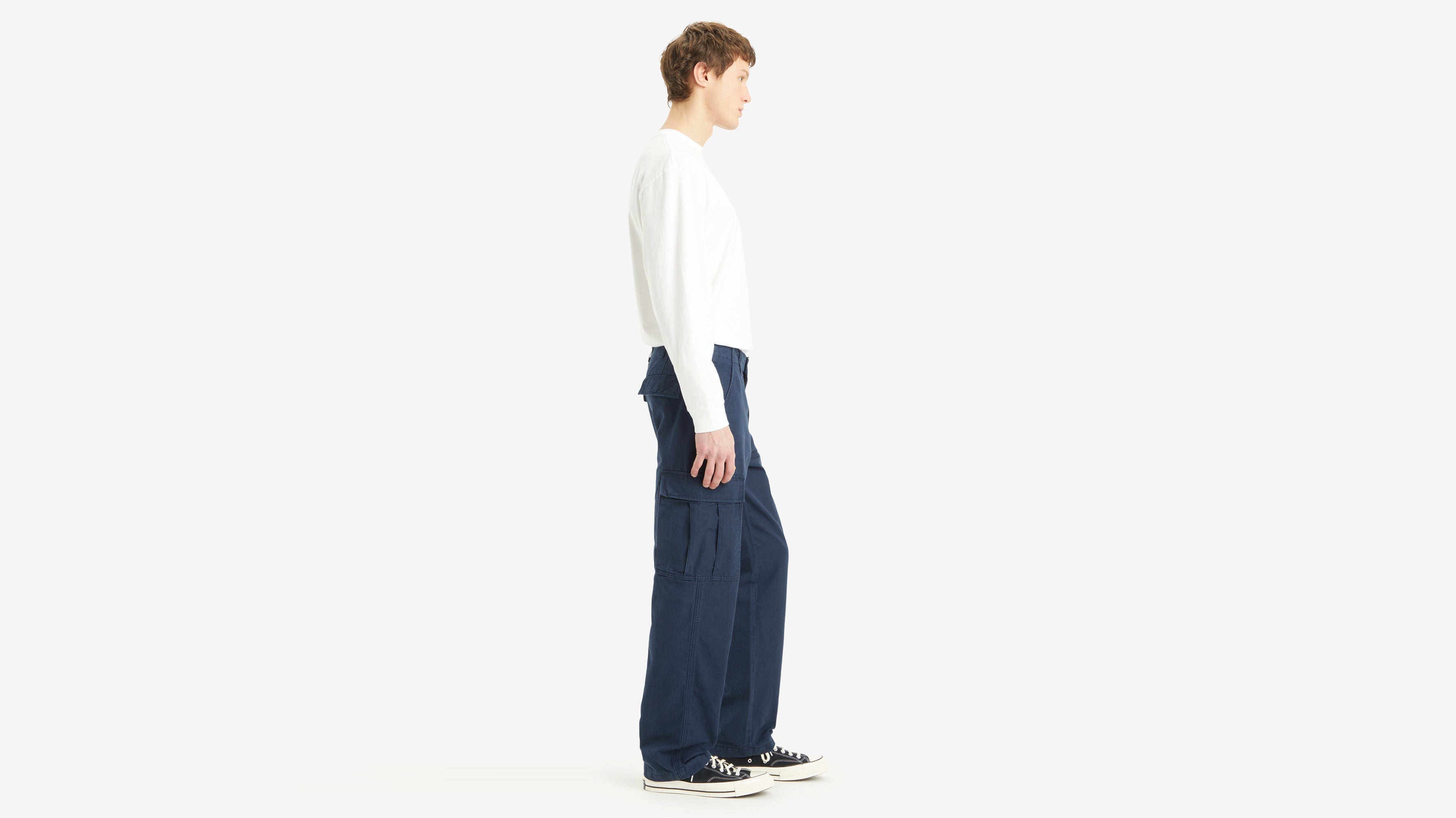 Levis® Mens XX Cargo Straight Pants - Navy Blazer Non-Stretch Canvas ...