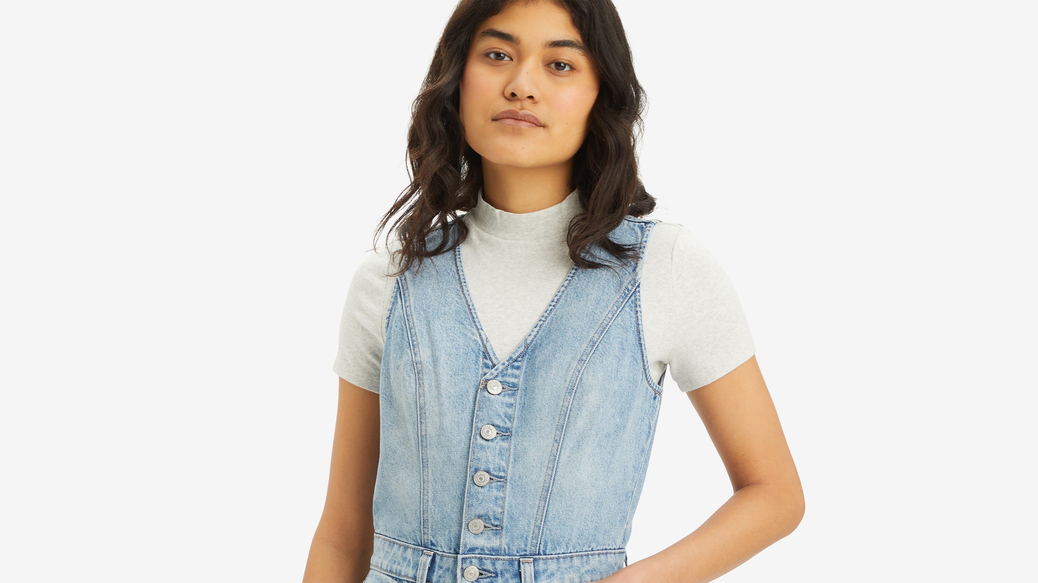 Levi's® Women's Denim Wide-Leg Jumpsuit - Dive Deep | Levi's MY