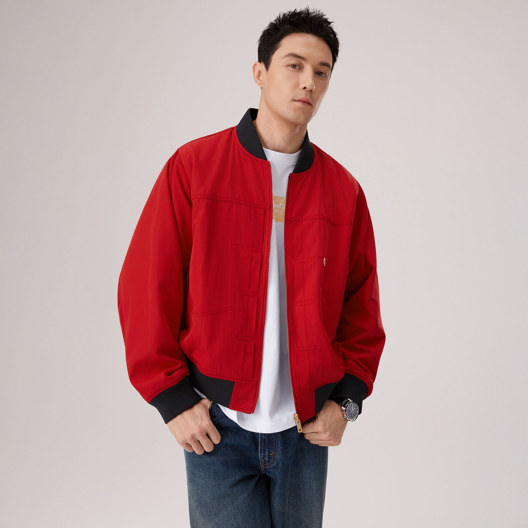 Levi's® Lunar New Year Men's Reversible Bomber Jacket - Red | Levi's MY
