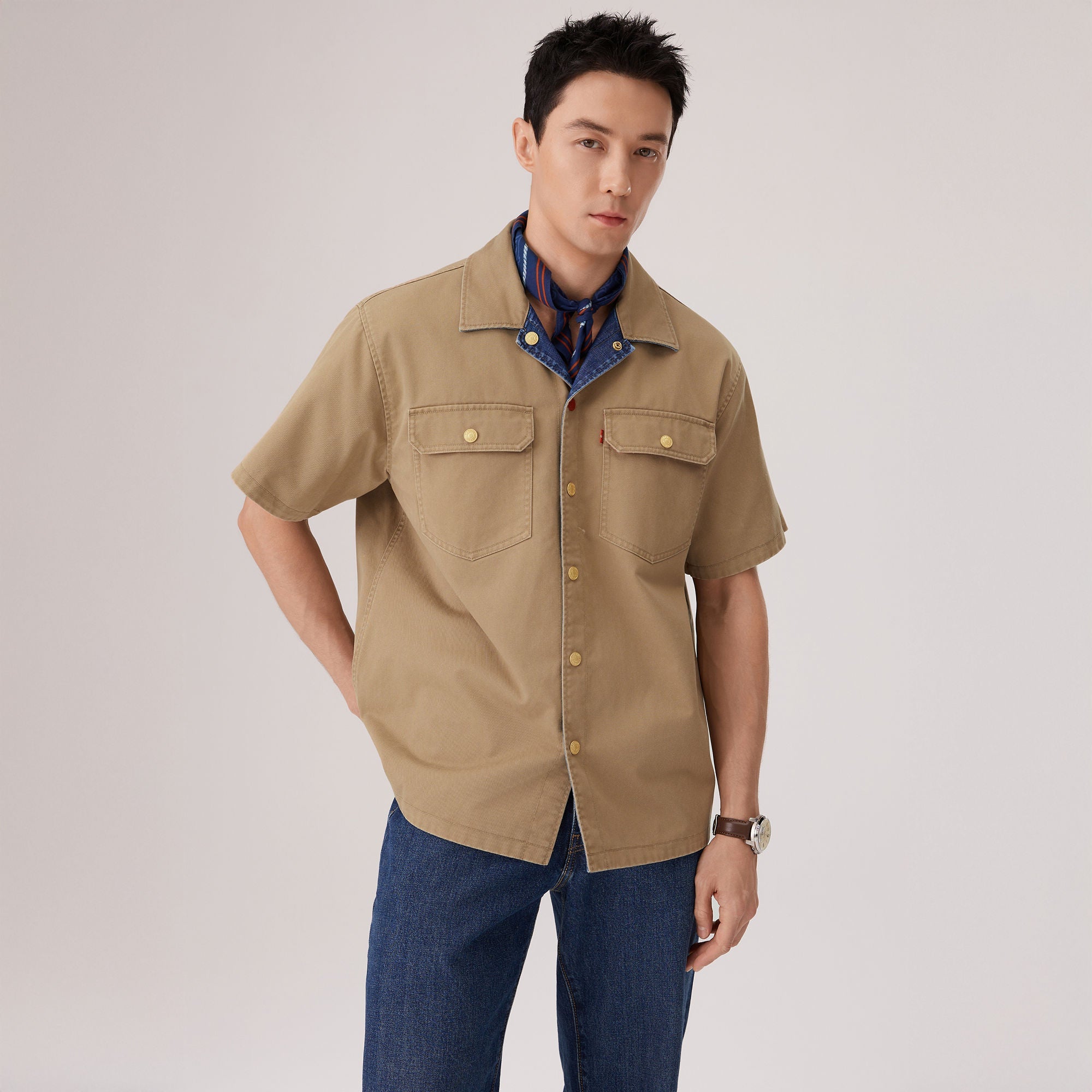 Levi's® Lunar New Year Men's Reversible Short-Sleeve Shirt Jacket ...